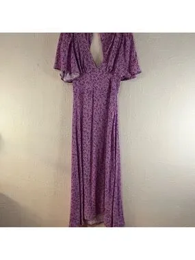 AFRM | Dresses | Afrm X Revolve Zelda Floral Maxi Dress In Lilac Ditsy ...